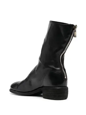 Guidi Zipped Mid-calf Leather Boots