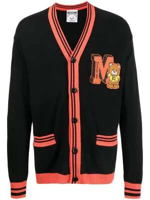 Moschino Embroidered Toy-bear Patch Cardigan