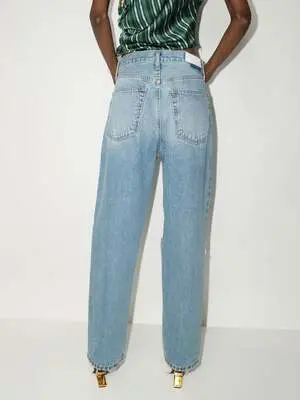 RE/DONE Ripped Straight-leg Jeans - Blue
