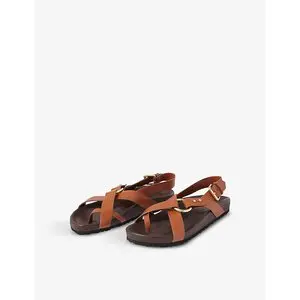Soeur Mexico Leather Sandals - Cognac