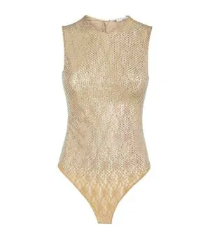 Stella McCartney Crystal Mesh Bodysuit