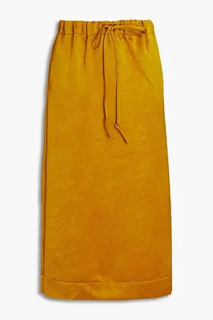 Rodebjer Crinkled Satin Midi Skirt