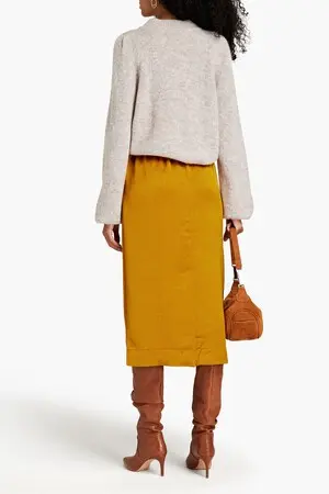 Rodebjer Crinkled Satin Midi Skirt