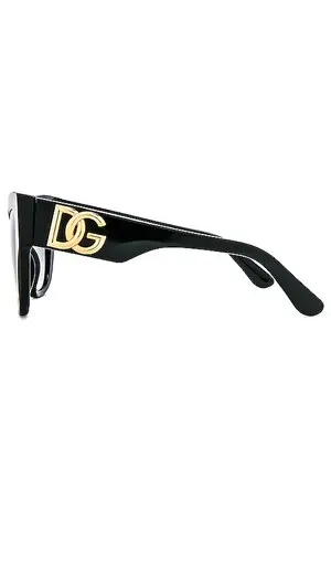 Dolce & Gabbana Rectangle Sunglasses - Black & Grey Gradient