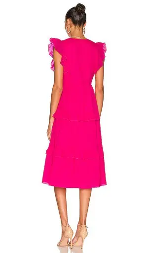 Amanda Uprichard Chamomile Dress In Fuchsia