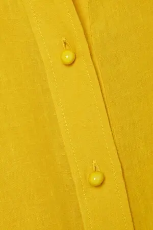 Chloé Linen Maxi Shirt Dress