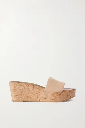 STUART WEITZMAN Summer Suede Wedge Sandals