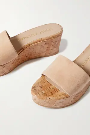 STUART WEITZMAN Summer Suede Wedge Sandals