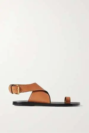Isabel Marant Jools Studded Leather Sandals - Tan
