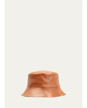 Loewe Fisherman Leather Bucket Hat - Tan