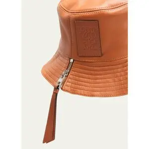 Loewe Fisherman Leather Bucket Hat - Tan