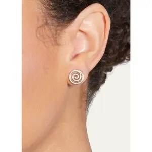 SYDNEY EVAN Yellow Gold Diamond Spiral Stud Earrings