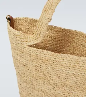 Loewe Slit Mini Raffia Tote