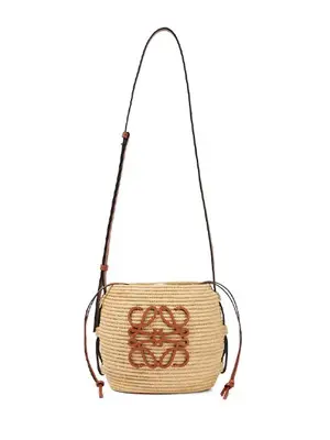 Loewe Beehive Raffia Bucket Bag