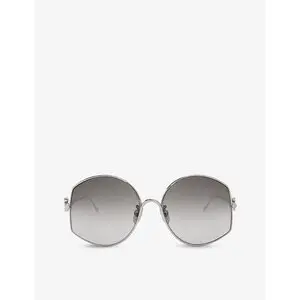 Loewe G832270x02 Oversized Round-frame Metal Sunglasses