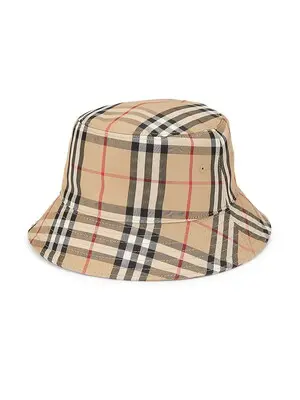 Burberry Men's Panel Archive Check Bucket Hat - Archive Beige  - Archive Beige
