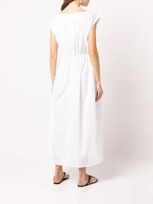 TOTEME Sleeveless Elasticated Cotton Midi Dress