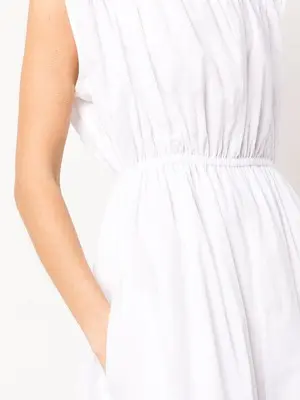 TOTEME Sleeveless Elasticated Cotton Midi Dress