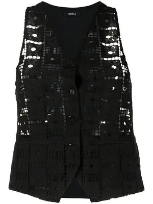 Goen.j Cut-out Detail Vest - Black
