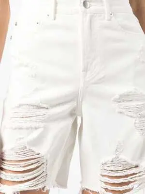 Goen.j Distressed Straight-leg Denim Shorts