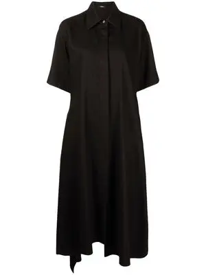 Goen.j Asymmetric-hem Shirt Dress