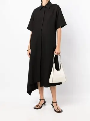 Goen.j Asymmetric-hem Shirt Dress