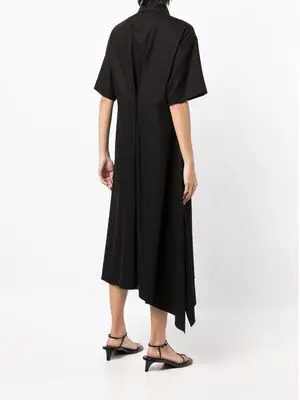 Goen.j Asymmetric-hem Shirt Dress