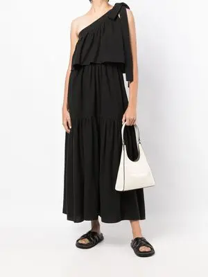 Goen.j One-shoulder Maxi Dress - Black