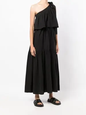 Goen.j One-shoulder Maxi Dress - Black