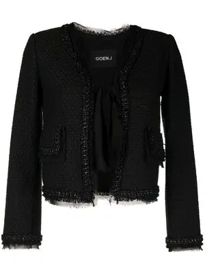 Goen.j Lace-tri Tweed Jacket