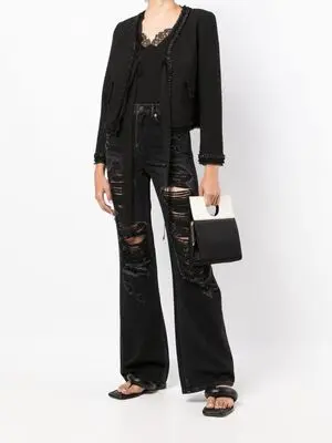 Goen.j Lace-tri Tweed Jacket