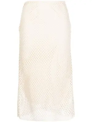 Goen.j Open-knit Midi Skirt