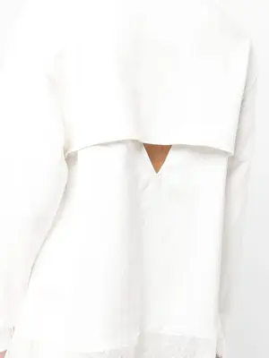 Goen.j Lace Trimmed Sweatshirt
