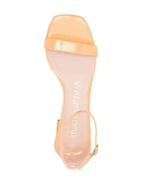 STUART WEITZMAN Nudist Curve Patent Sandals - Orange