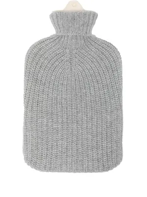 Johnstons Of Elgin Ribbed Cashmere Hot Water Bottle - Grey