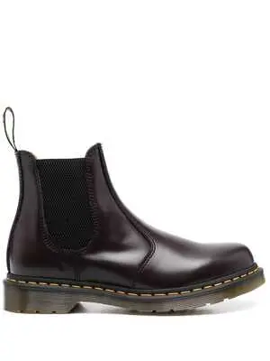 Dr. Martens Slip-on Leather Boots - Red