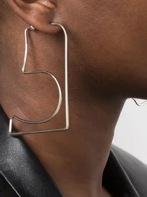 COURREGES Logo Geometric Earrings