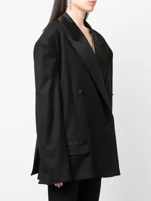 ALMAZ Double-breasted Oversized Tuxedo Blazer