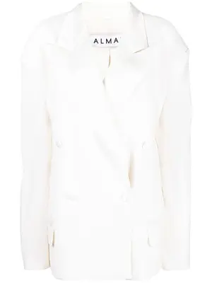ALMAZ Double-breasted Blazer - Neutrals