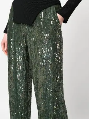 P.a.r.o.s.h Sequin Wide-leg Trousers - Green