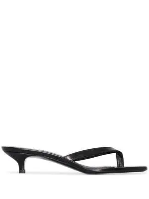 TOTEME 40mm Kitten-heel Flip-flops - Black