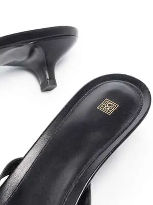TOTEME 40mm Kitten-heel Flip-flops - Black