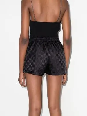 MISBHV Monogram Print Elasticated Waistband Shorts