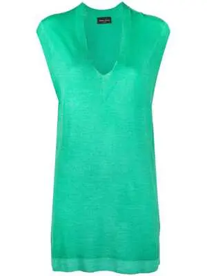 ROBERTO COLLINA V-neck Sleeveless Sweater