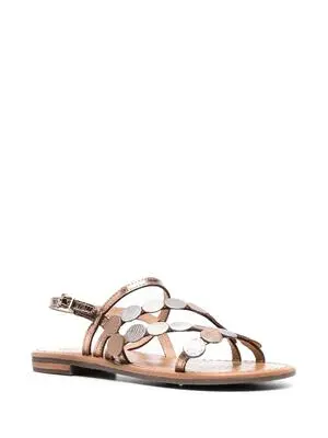 Geox Sozy 15mm Embossed Leather Sandals