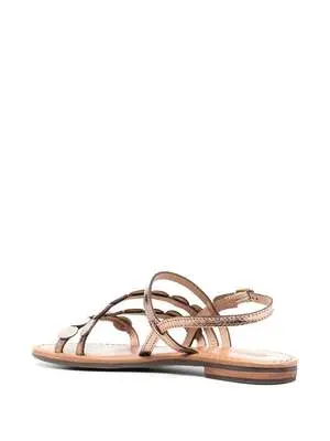 Geox Sozy 15mm Embossed Leather Sandals