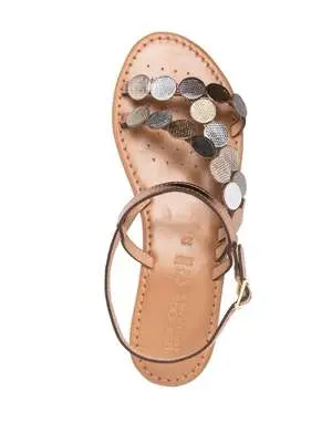 Geox Sozy 15mm Embossed Leather Sandals