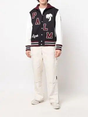 Palm Angels Logo-patch Varsity Jacket