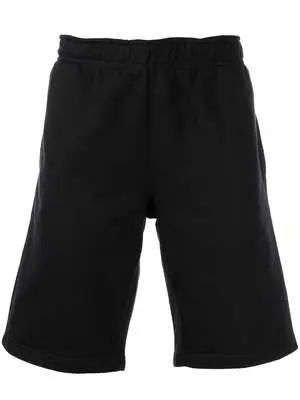 032C Elasticated-waist Cotton Shorts - Black