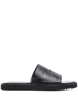BILLIONAIRE Leather Flat Slides